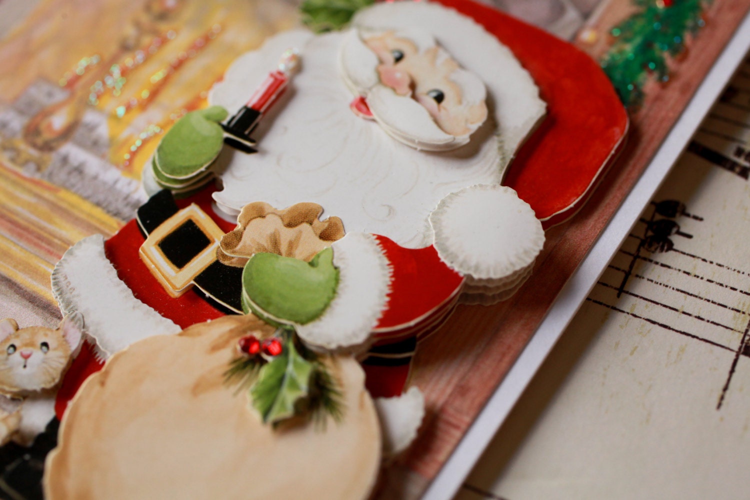 3D Santa Claus Christmas Card - Etsy