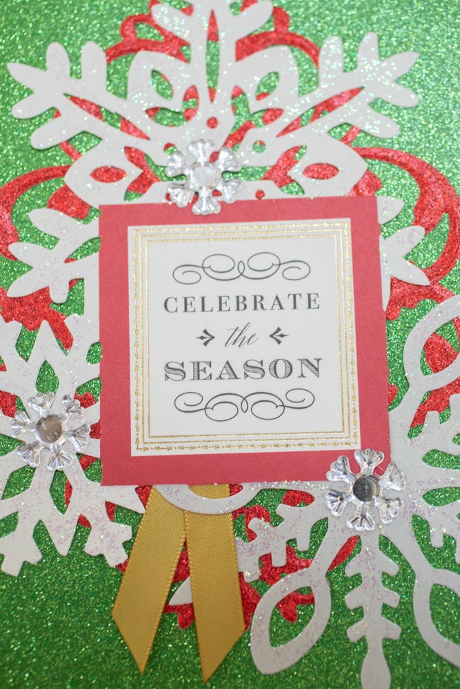 Fun and Festive Snowflake Holiday Greeting Card, Homemade Christmas ...