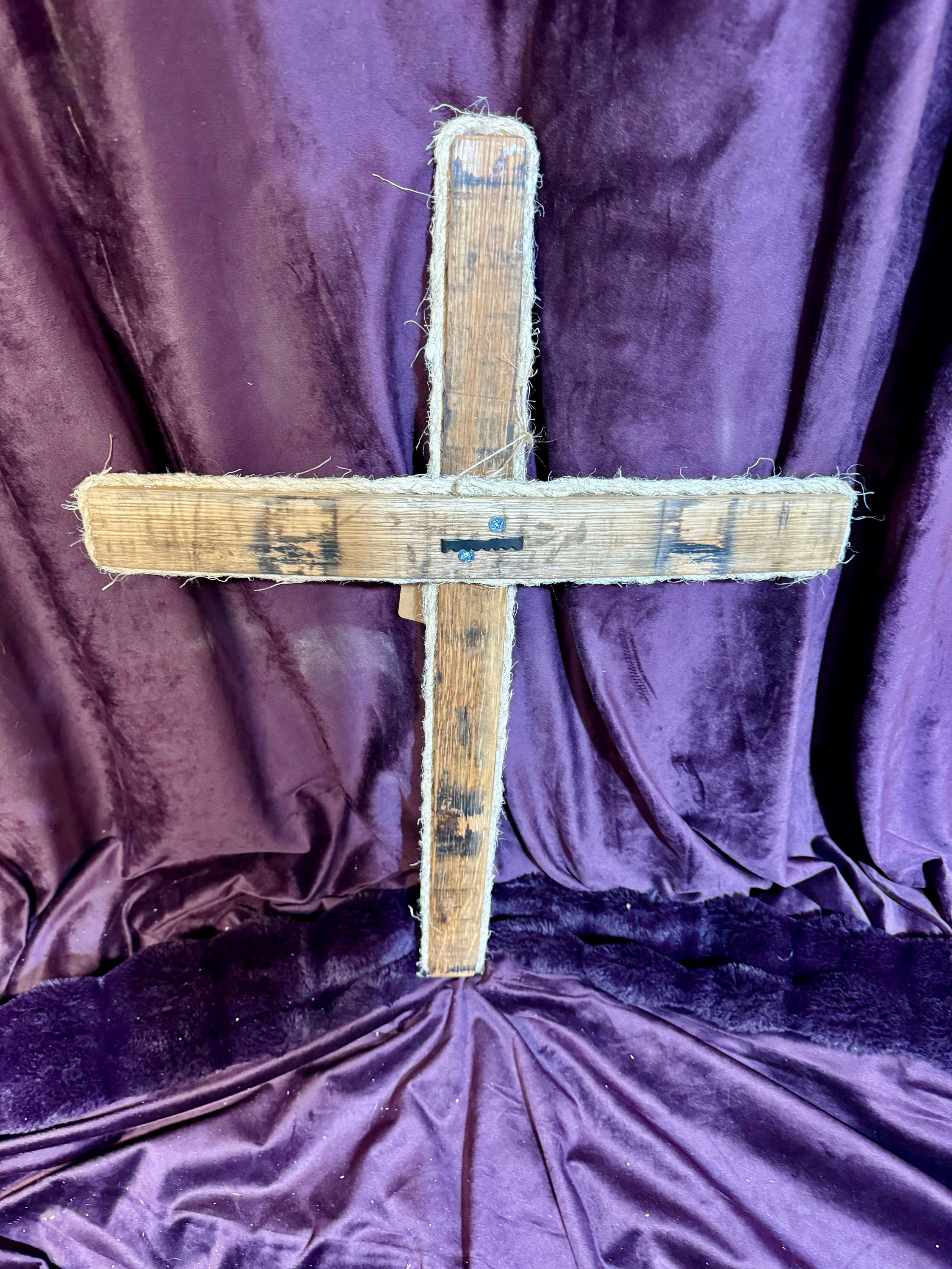 Barrel Stave Cross With Border Accents - Etsy