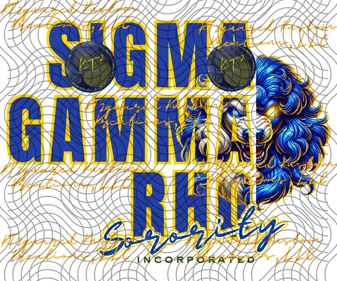 Canva Sigma Gamma Rho Split Design, Blue Great for Sublimation - Etsy