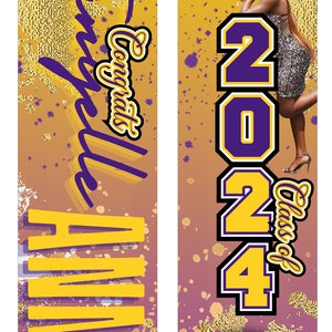 Editable Canva LSU Graduation Fan, 2024 LSU Grad Fan Can Be Edited to ...