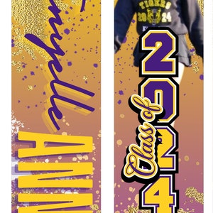 LSU Purple and Gold or Any Color, Editable in Canva, Class of 2024 ...