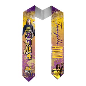LSU Purple and Gold or Any Color, Editable in Canva, Class of 2024 ...