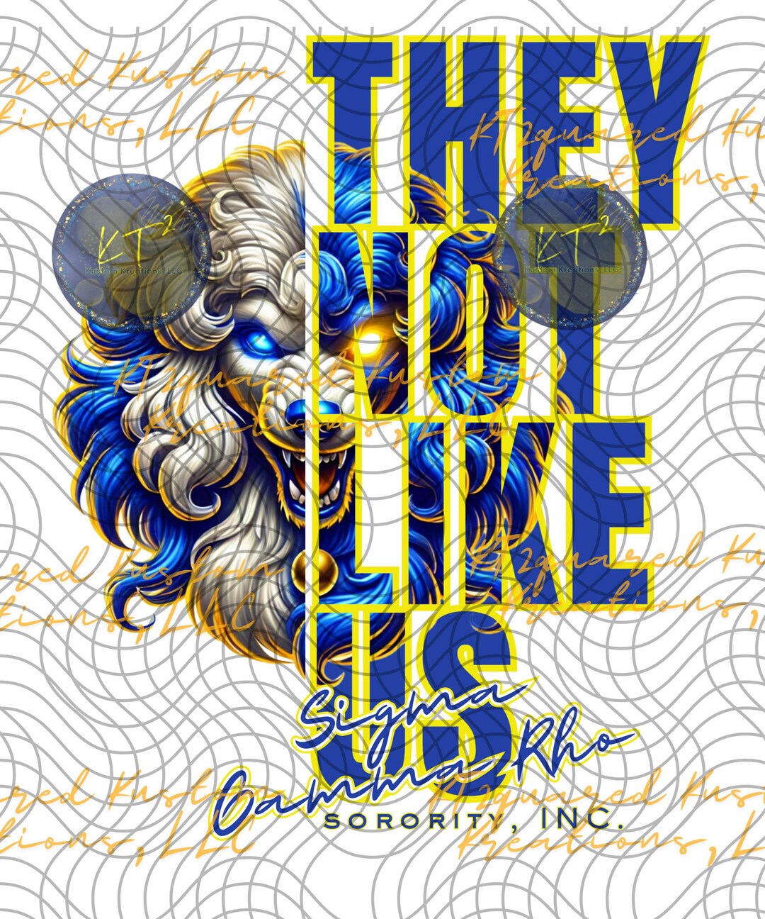 Canva Sigma Gamma Rho, "they Not Like Us" Split Design - Etsy