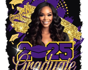 LSU Purple and Gold or Any Color, Editable in Canva, Class of 2024 ...