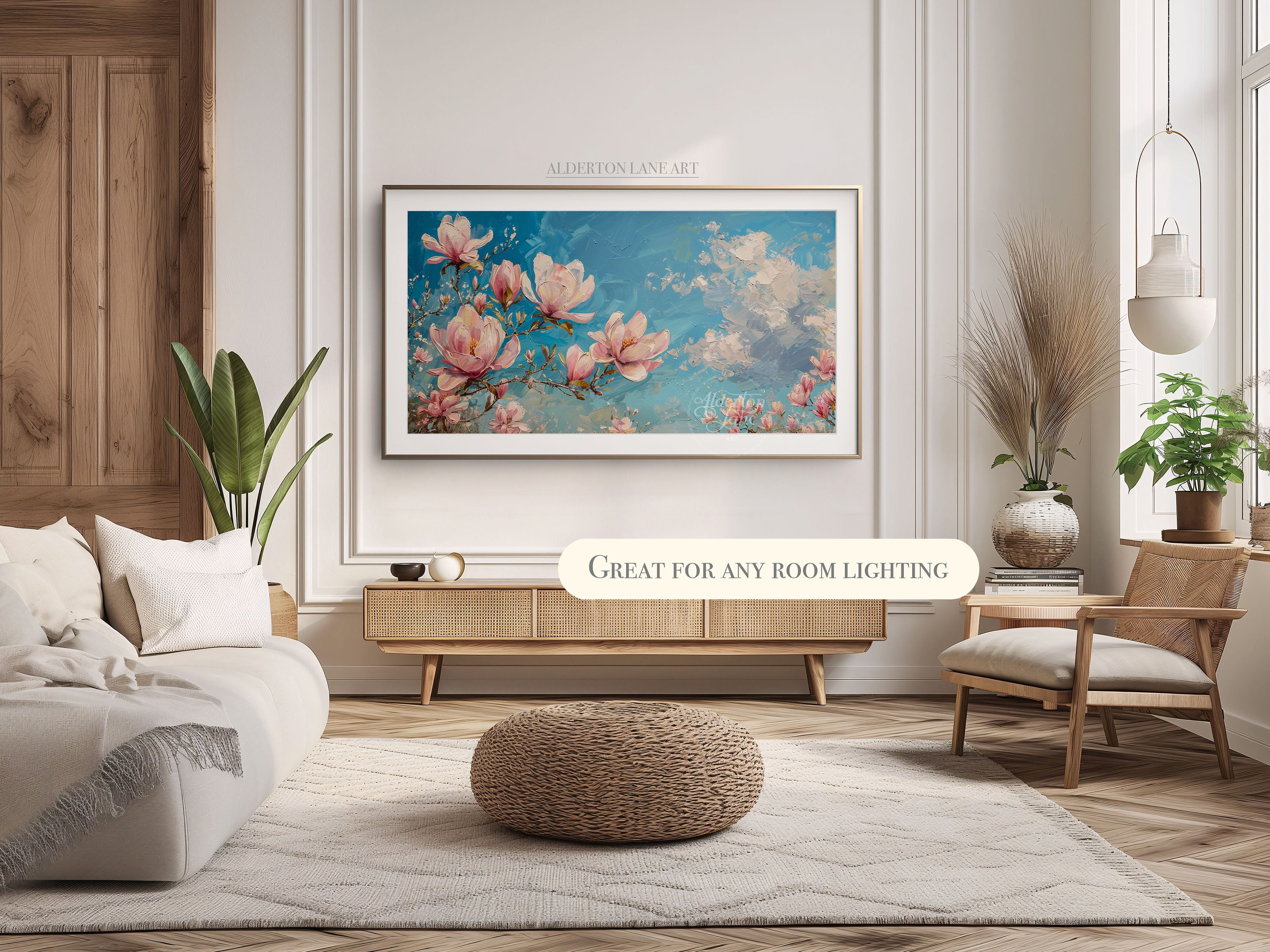 Spring Magnolia Oil Painting, Spring Flowers, Pastel Abstract Magnolia ...