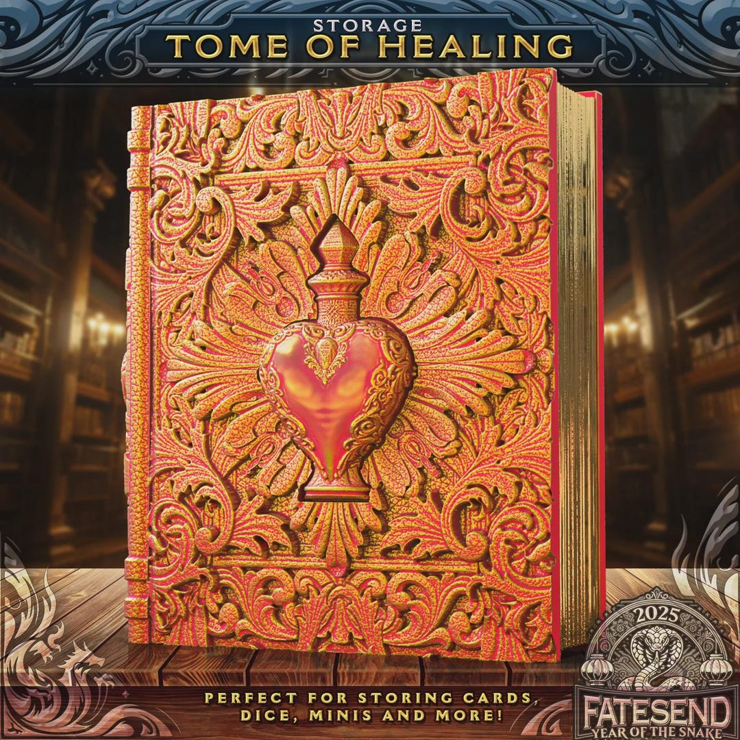Tome of Healing Potion Dice Tower Book | Dungeons & Dragons Dice ...
