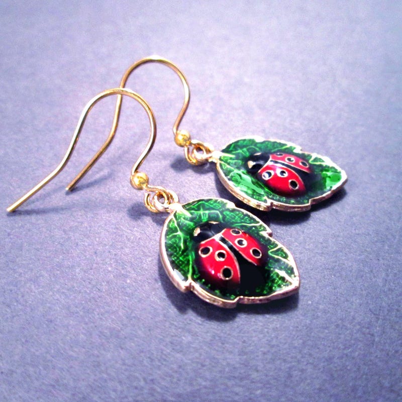 Ladybug Earrings - Etsy