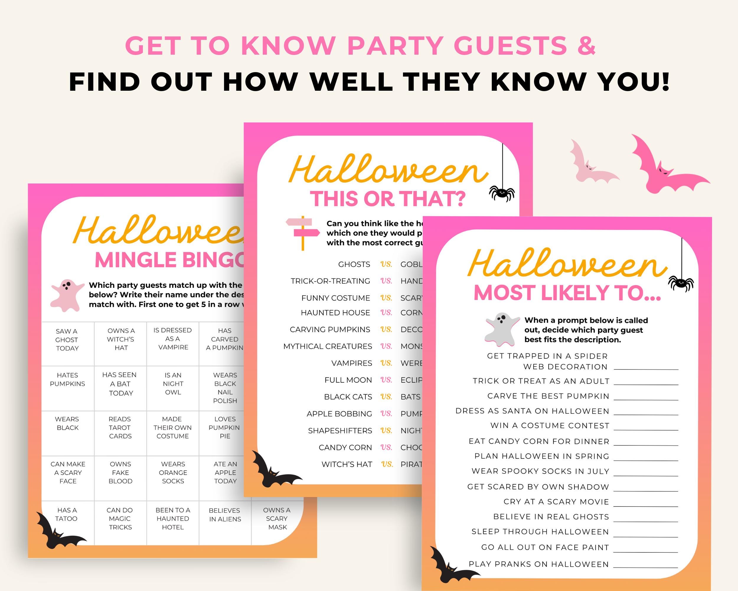Printable Halloween Party Games Bundle for Kids, Teens and Adults ...