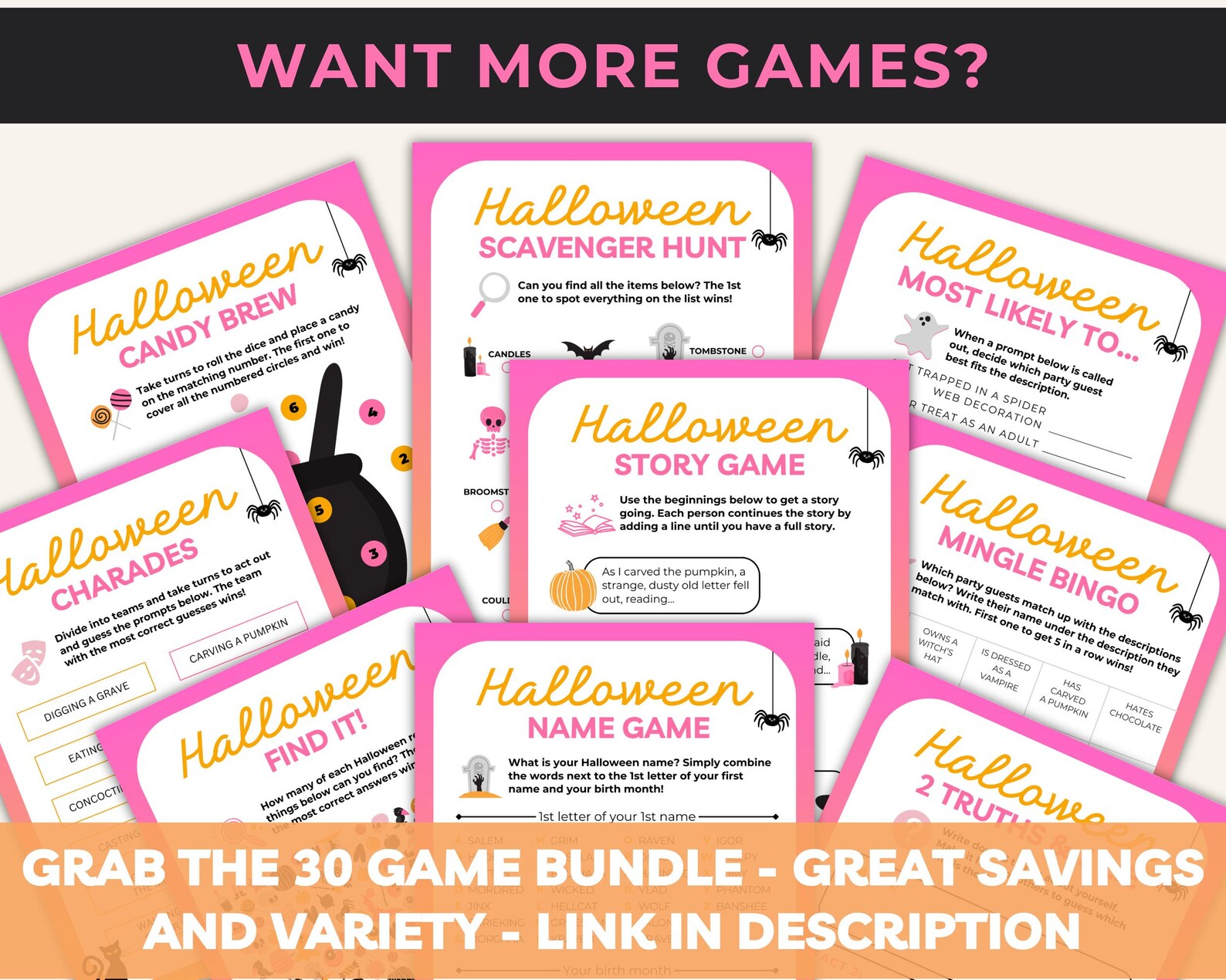 Printable Halloween Charades Game | Halloween Themed Activity ...