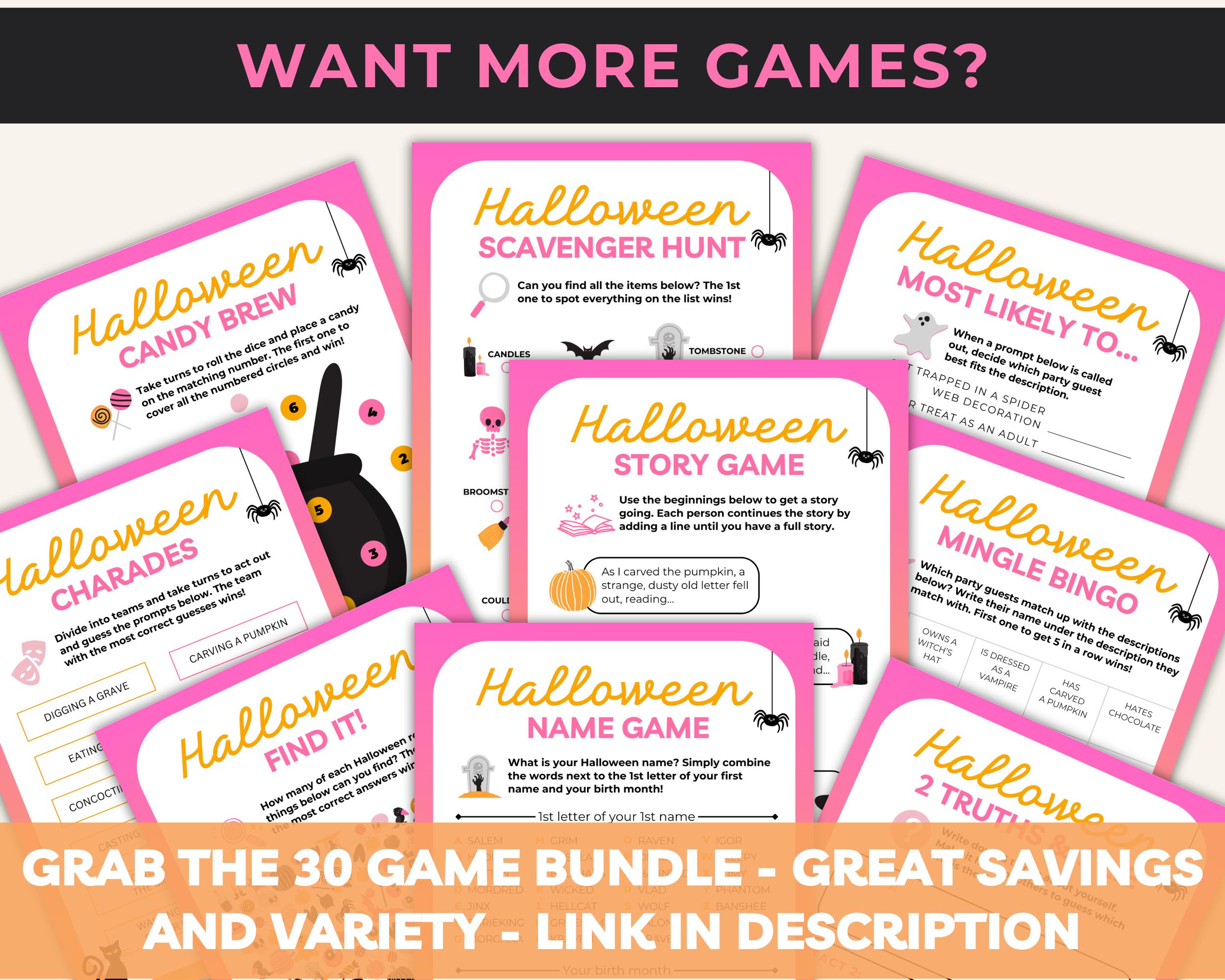 Printable Halloween Charades Game | Halloween Themed Activity ...