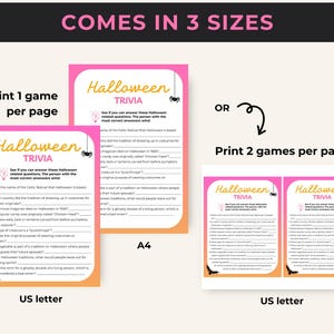 Printable Halloween Trivia Party Game With Answers, Fun Spooky Quiz ...