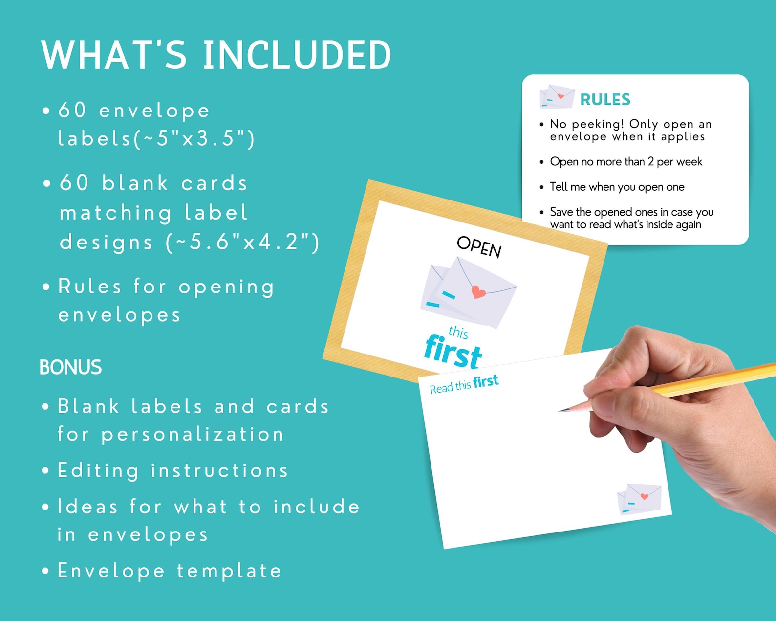 Editable Open When Envelopes for College - Labels & Cards, College ...