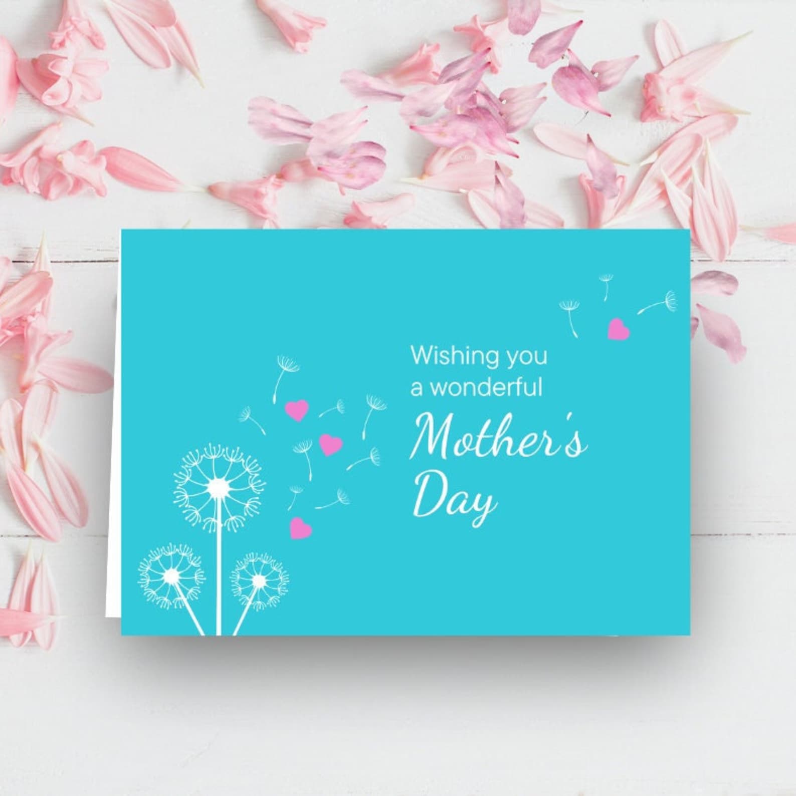 Printable Dandelion Mother's Day Card - Sweet Wishes for Mom and ...