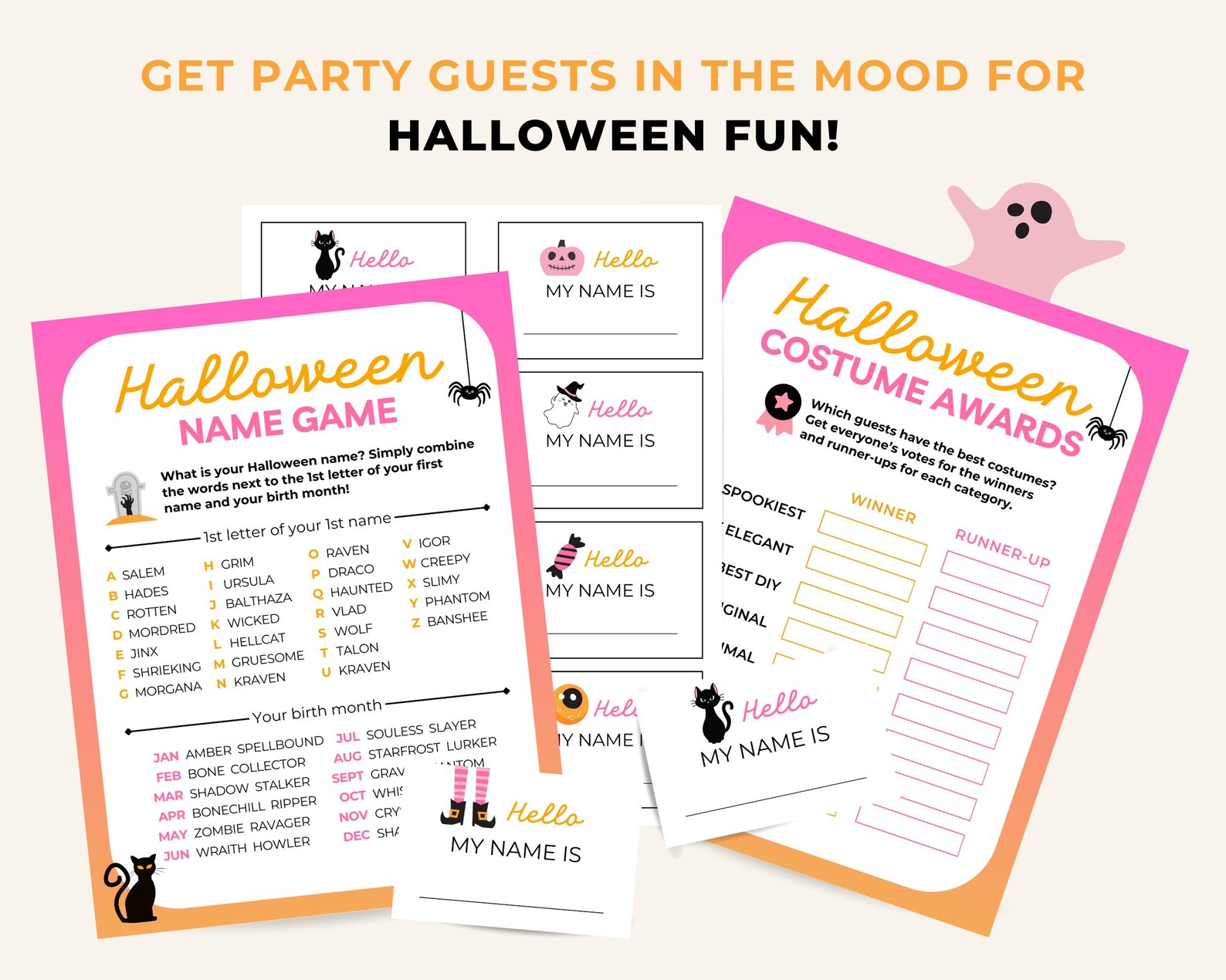 Printable Halloween Party Games Bundle for Kids, Teens and Adults ...