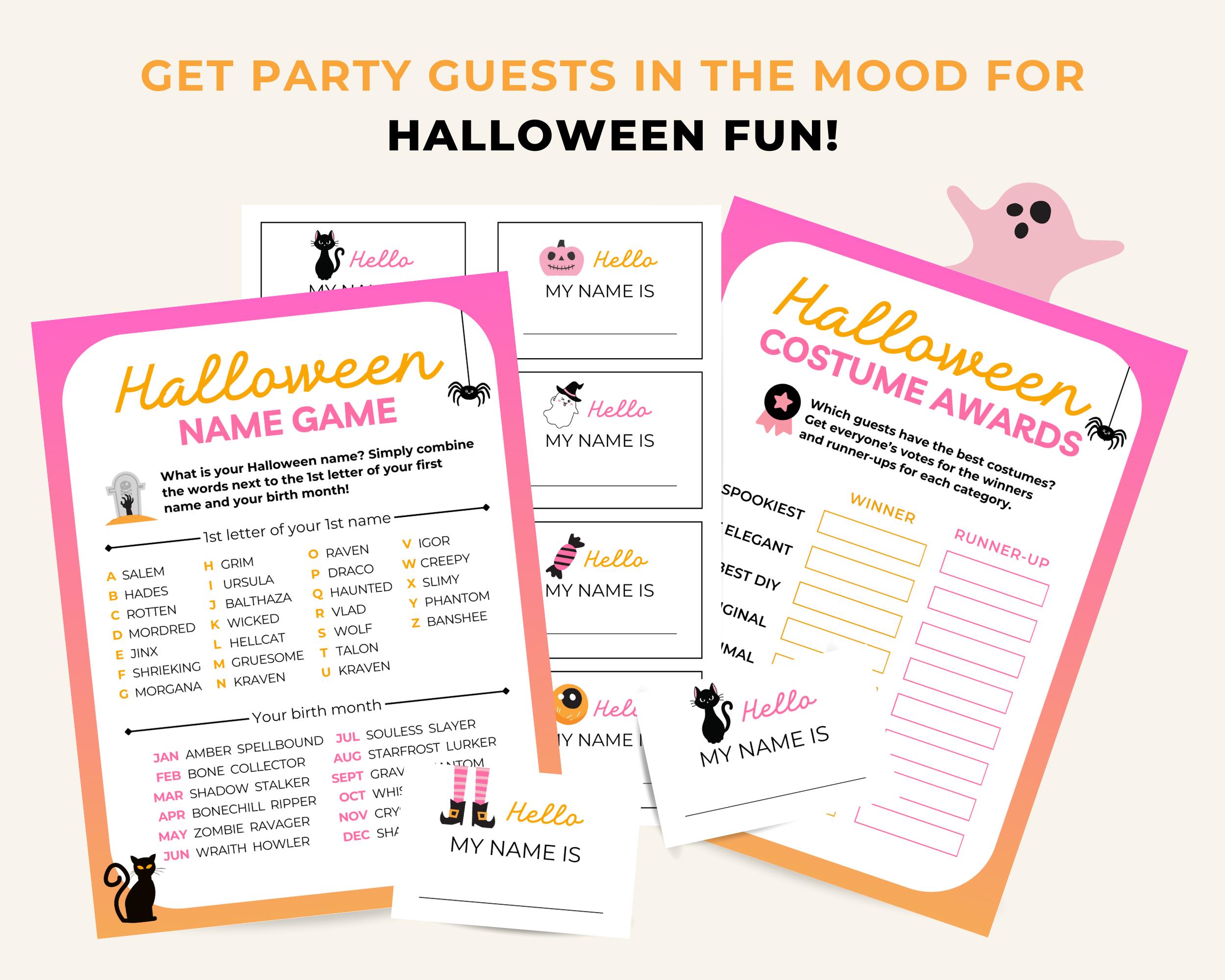 Printable Halloween Party Games Bundle for Kids, Teens and Adults ...