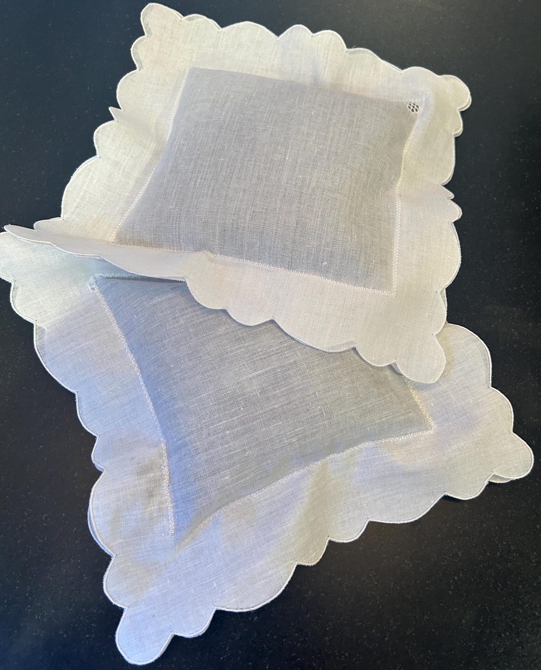 Lavender Sachet Made From Vintage Scalloped Cocktail Napkins - Etsy