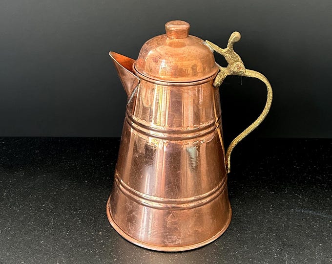 Vintage Copper Pot With Handle and an Attached Lid - Etsy