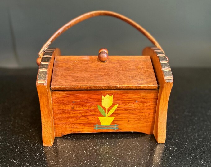 Wood Sewing Box Hand Painted With Double Open Top - Etsy