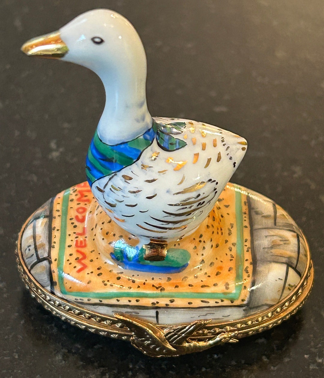 Vintage Limoges Peint Main Goose Box - Etsy