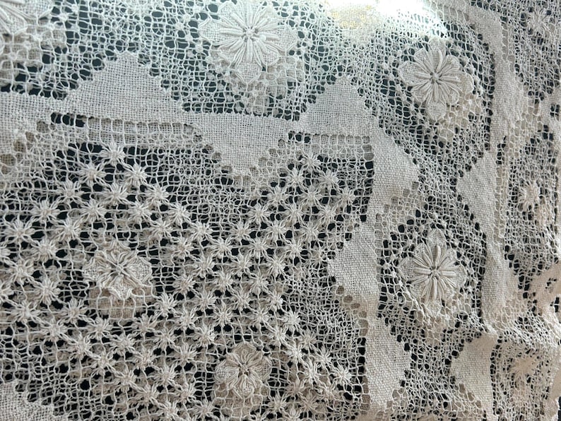 Vintage Crochet Tablecloth - Etsy