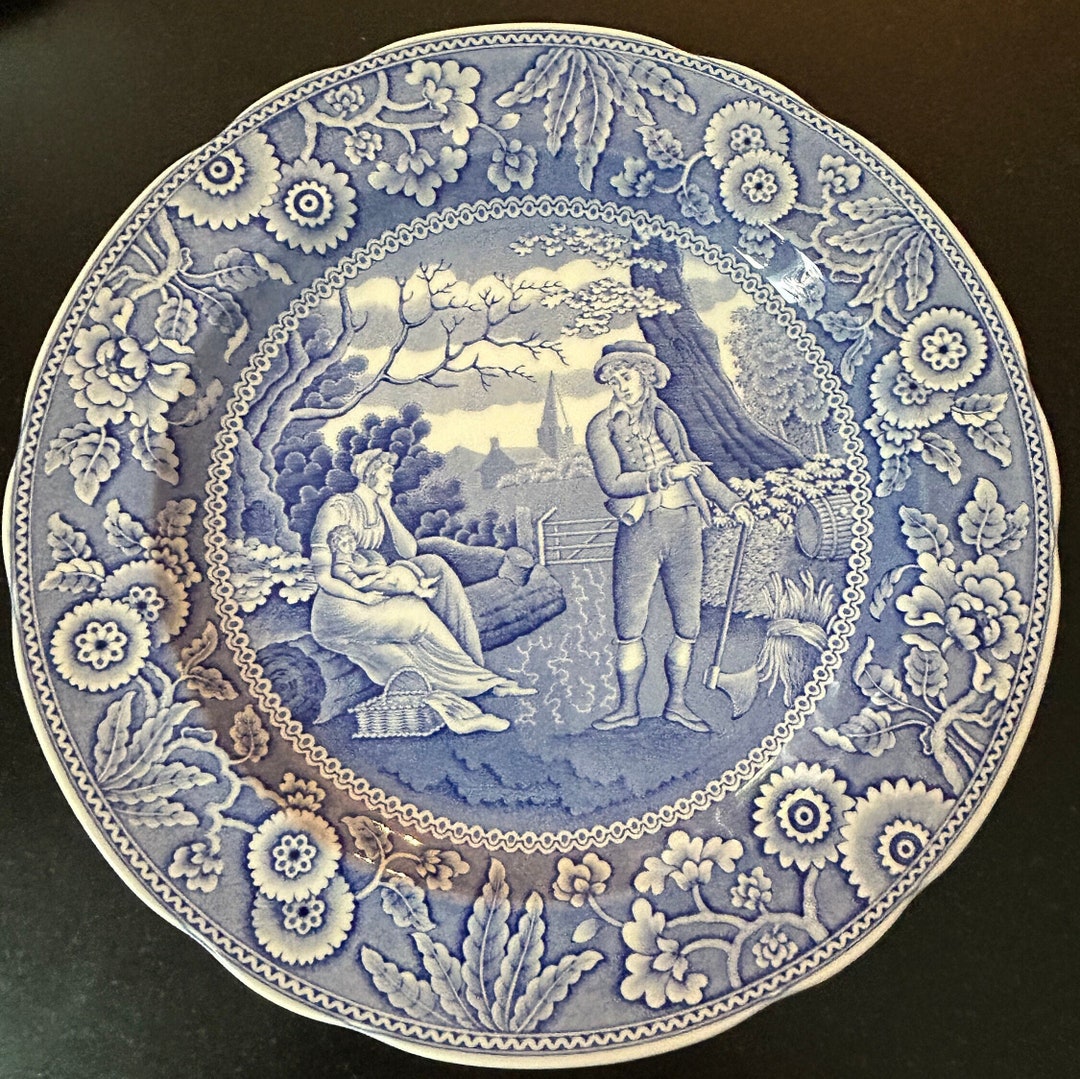 The Spode Blue Room Collection 'woodman' Plate - Etsy
