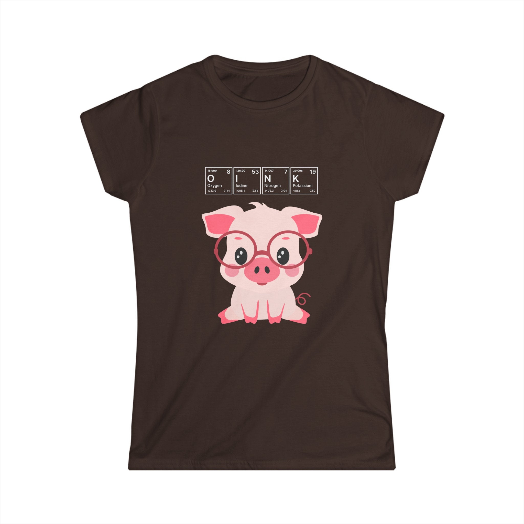 Women's Periodic Table of Elements OINK Softstyle Tee free Shipping - Etsy