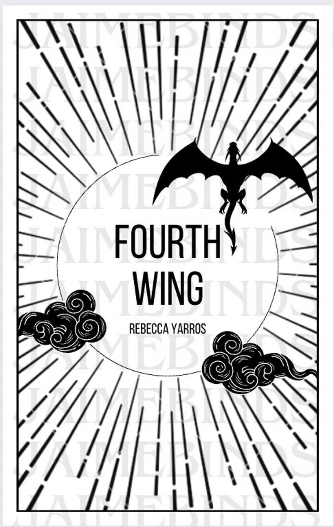 Fourth Wing by Rebecca Yarros Book Binding Cover Design and Edge ...