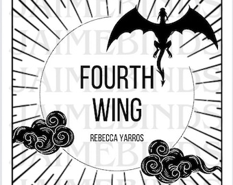 Fourth Wing by Rebecca Yarros Book Binding Cover Design and Edge ...