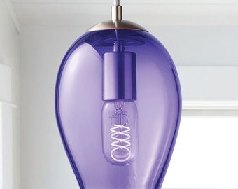 Purple Pendant Light - Etsy