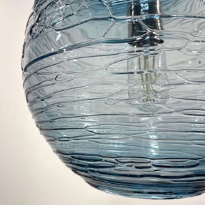 Bluestone Stella Pendant Light Hand Blown Glass Ready to Ship - Etsy