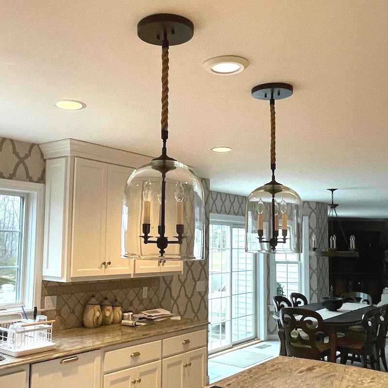 Rope Pendant Light - Etsy