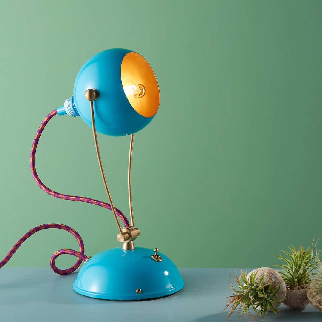 Blue Fiesta Pod Table Lamp - Etsy