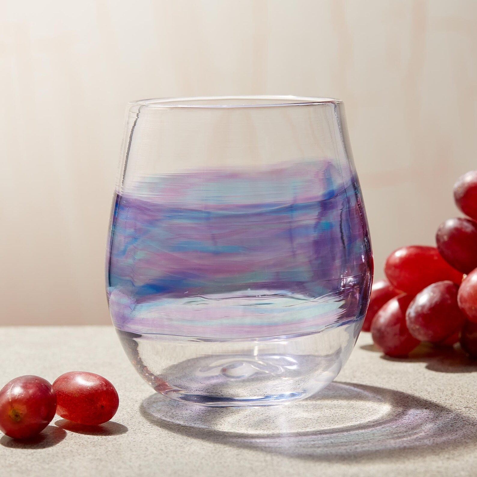 Wine Glass Set. Hand Blown Stemless Wine Cocktail Glasses and | Etsy