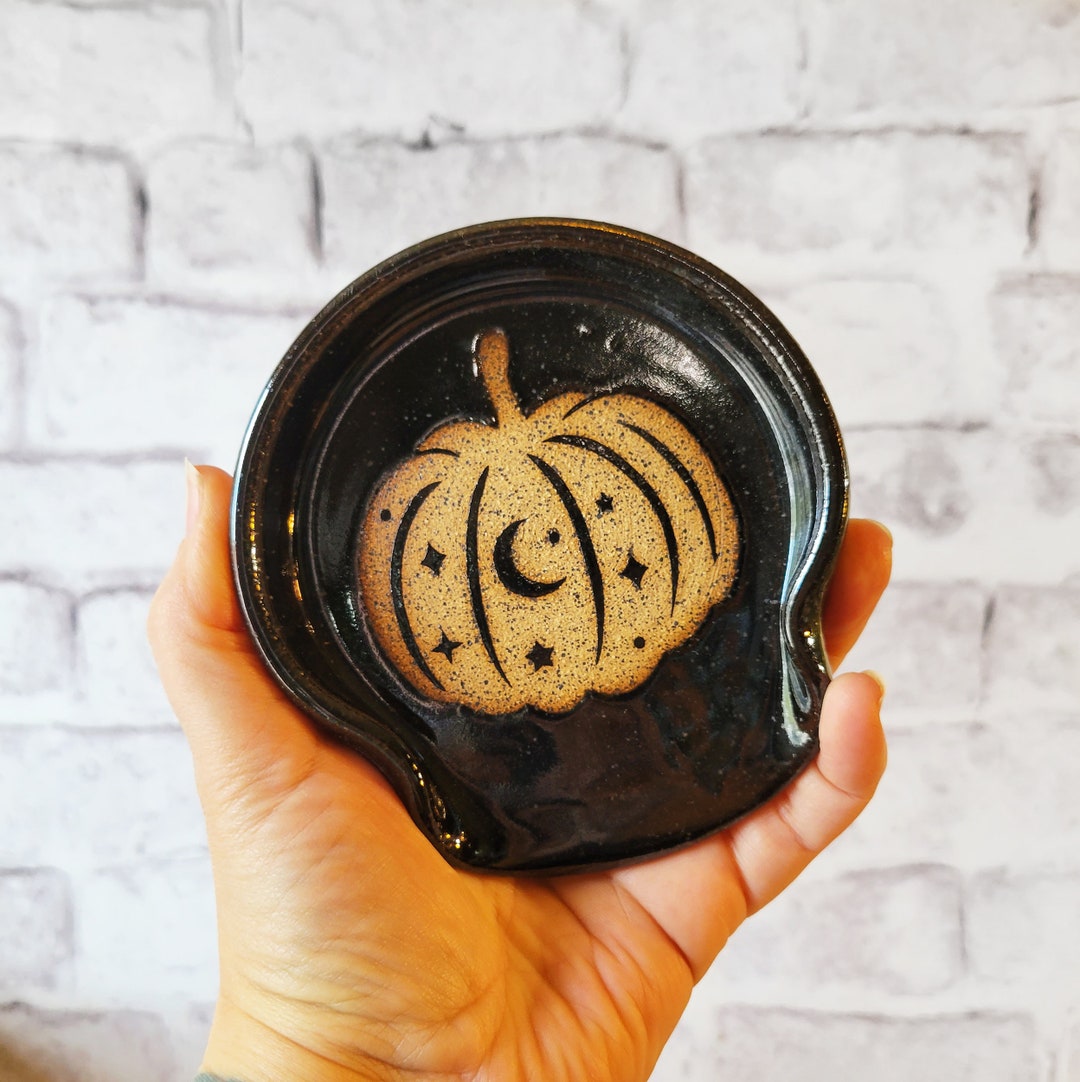 Magick Pumpkin Spoon Rest in Black - Halloween Decor - Spooky Kitchen ...