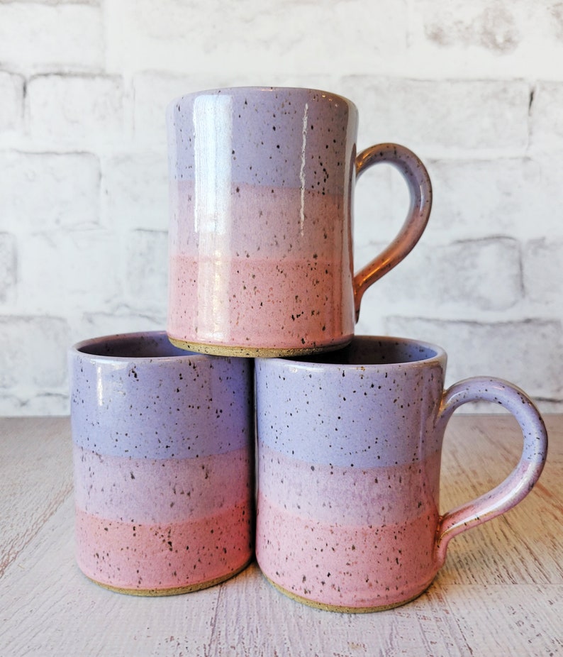 Purple and Pink Mug Handmade Pottery Mug Purple Mug - Etsy