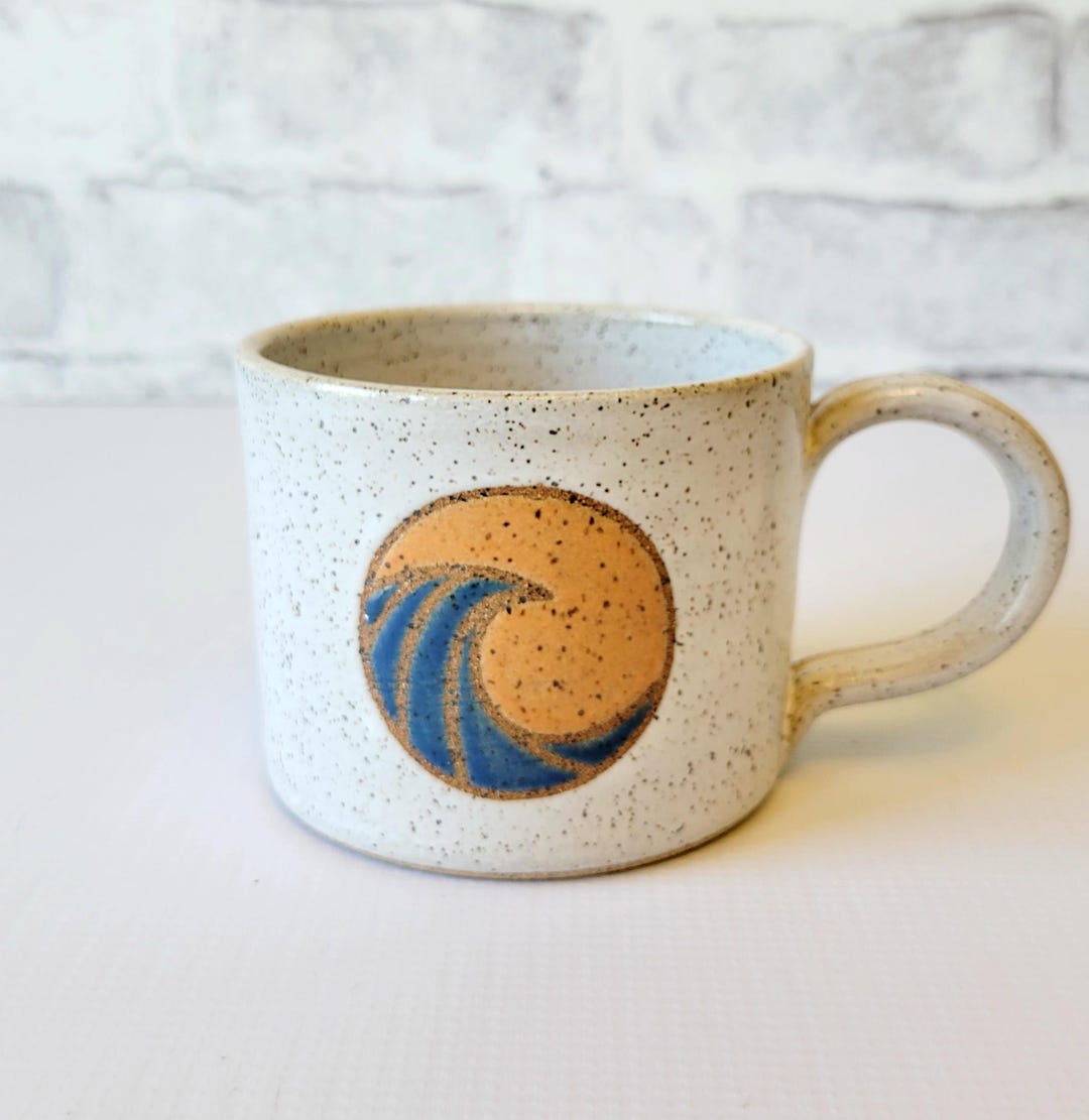 Ocean Wave Camp Mug Coastal Mug Ocean Sunset Beach Lover Handmade ...