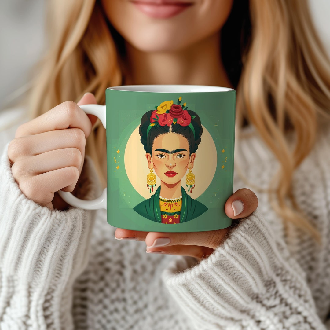 Frida Kahlo Inspired Coffee Mug Unique Ceramic Mexican Cup for Your ...