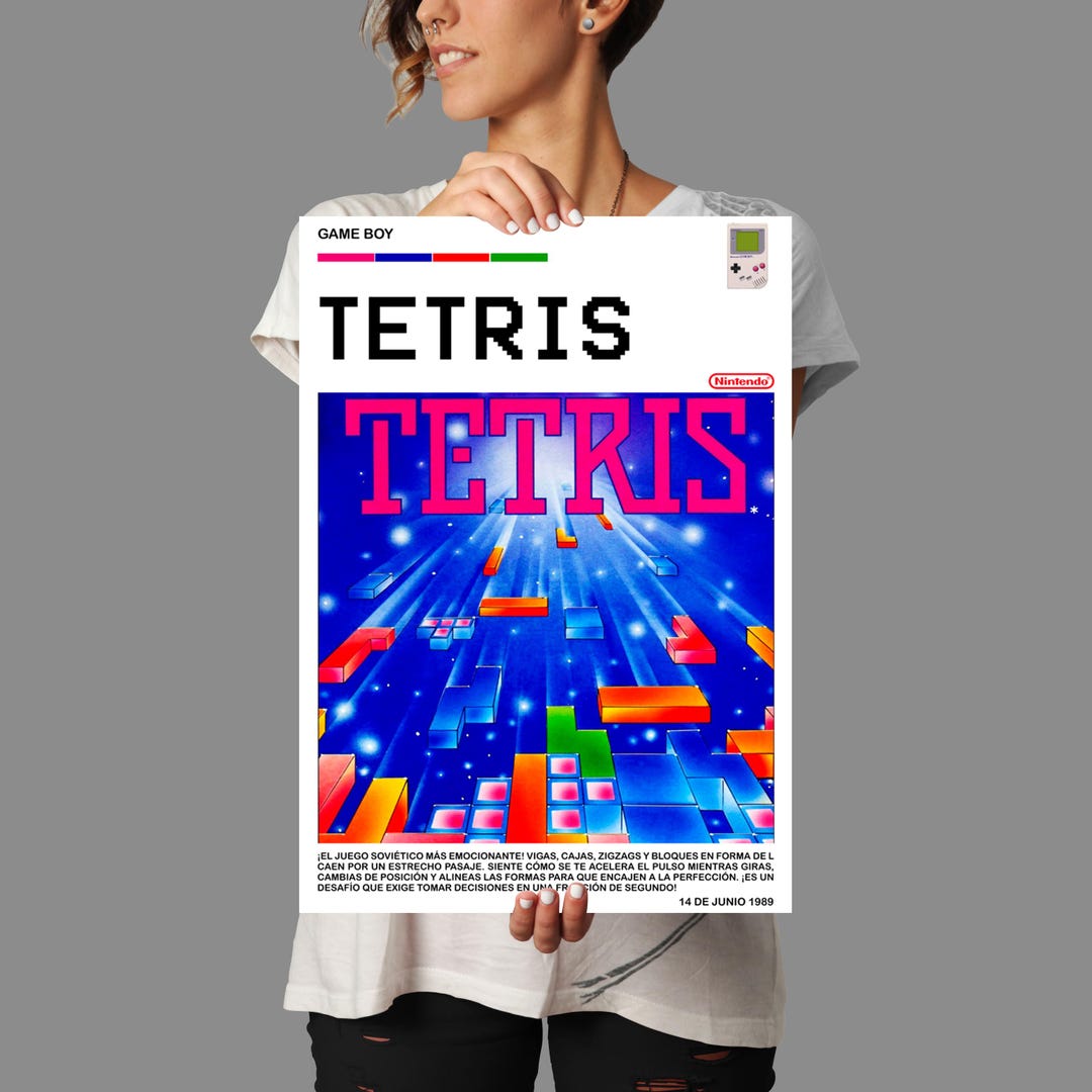 TETRIS Video Game Poster, Sticker, Gamer Picture Design, Retro Image ...
