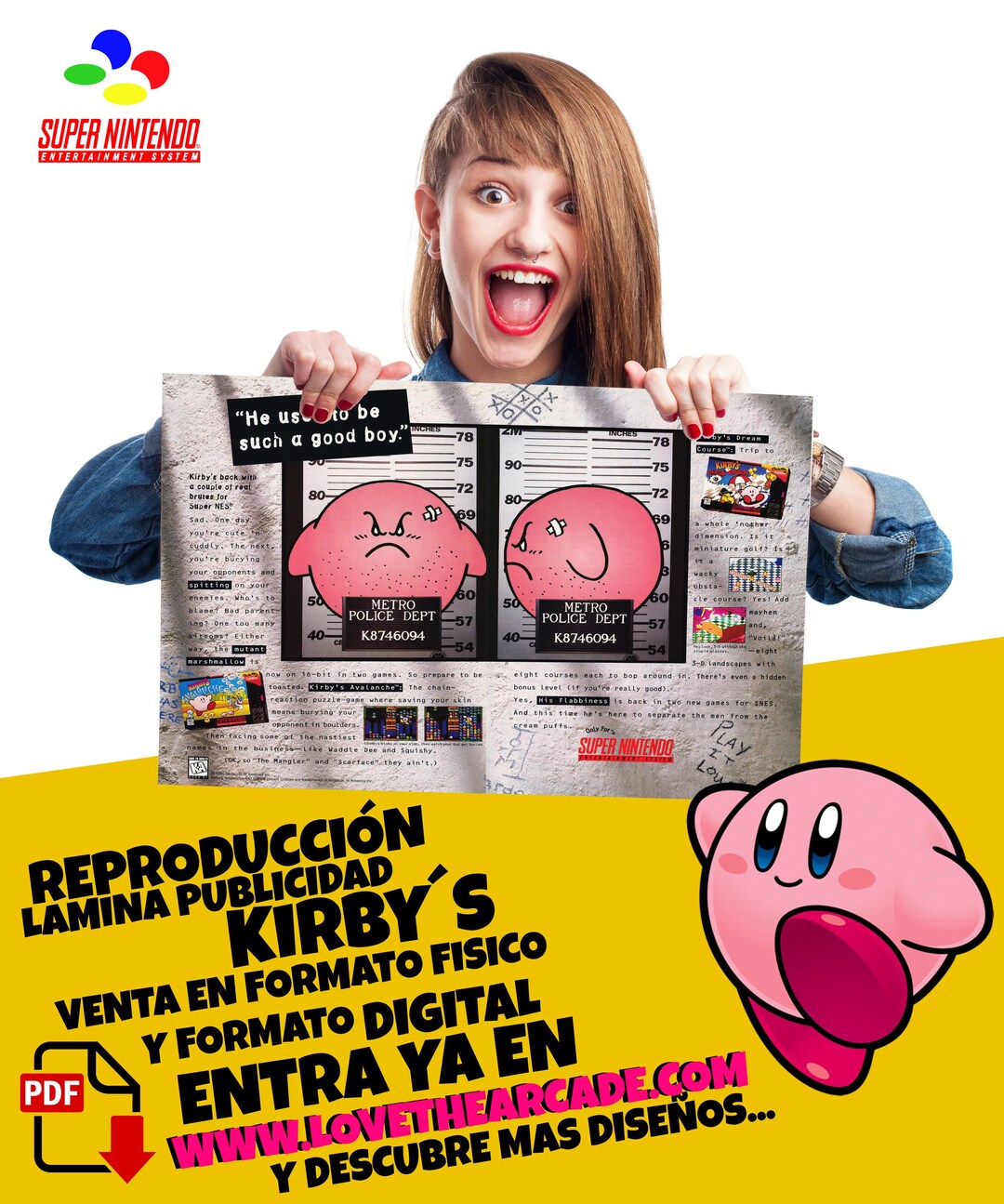 DIGITAL DOWNLOAD Kirbys Digital Print Artistic Games Desing - Etsy