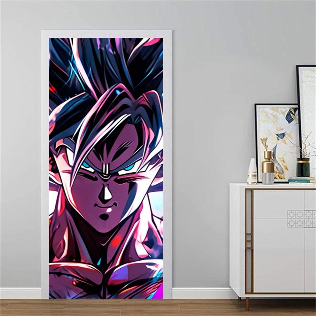 Self-adhesive Sticker DRAGON Ball Goku Door Decal High Quality Matte ...