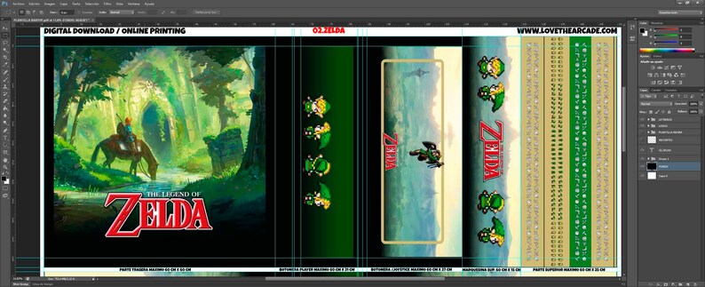 ZELDA Bartop Arcade Cabinet Machine Artwork Graphics Vinyl, Arcade ...