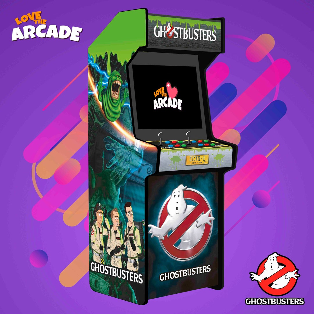 GHOSTBUSTERS Arcade Cabinet Machine Artwork Graphics Vinyl Stickers ...