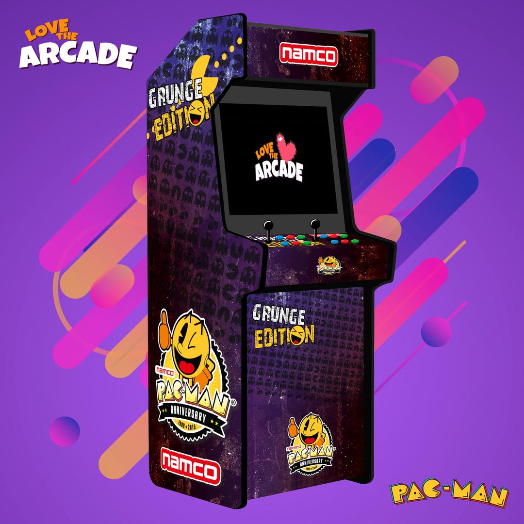 PAC MAN GRUNGE Arcade Cabinet Machine Artwork Graphics Vinyl Stickers ...