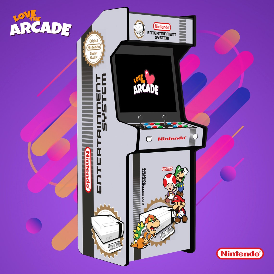 NES Arcade Cabinet Machine Artwork Graphics Vinyl Stickers Decals - Etsy