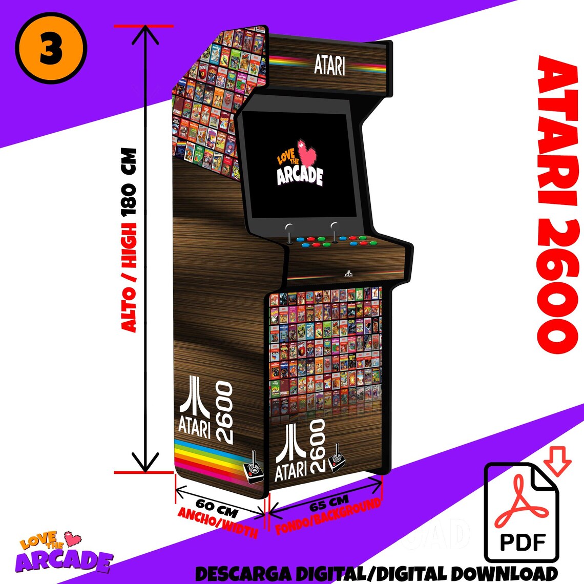 ATARI Arcade Cabinet Machine Artwork Graphics Vinyl Stickers Decals - Etsy