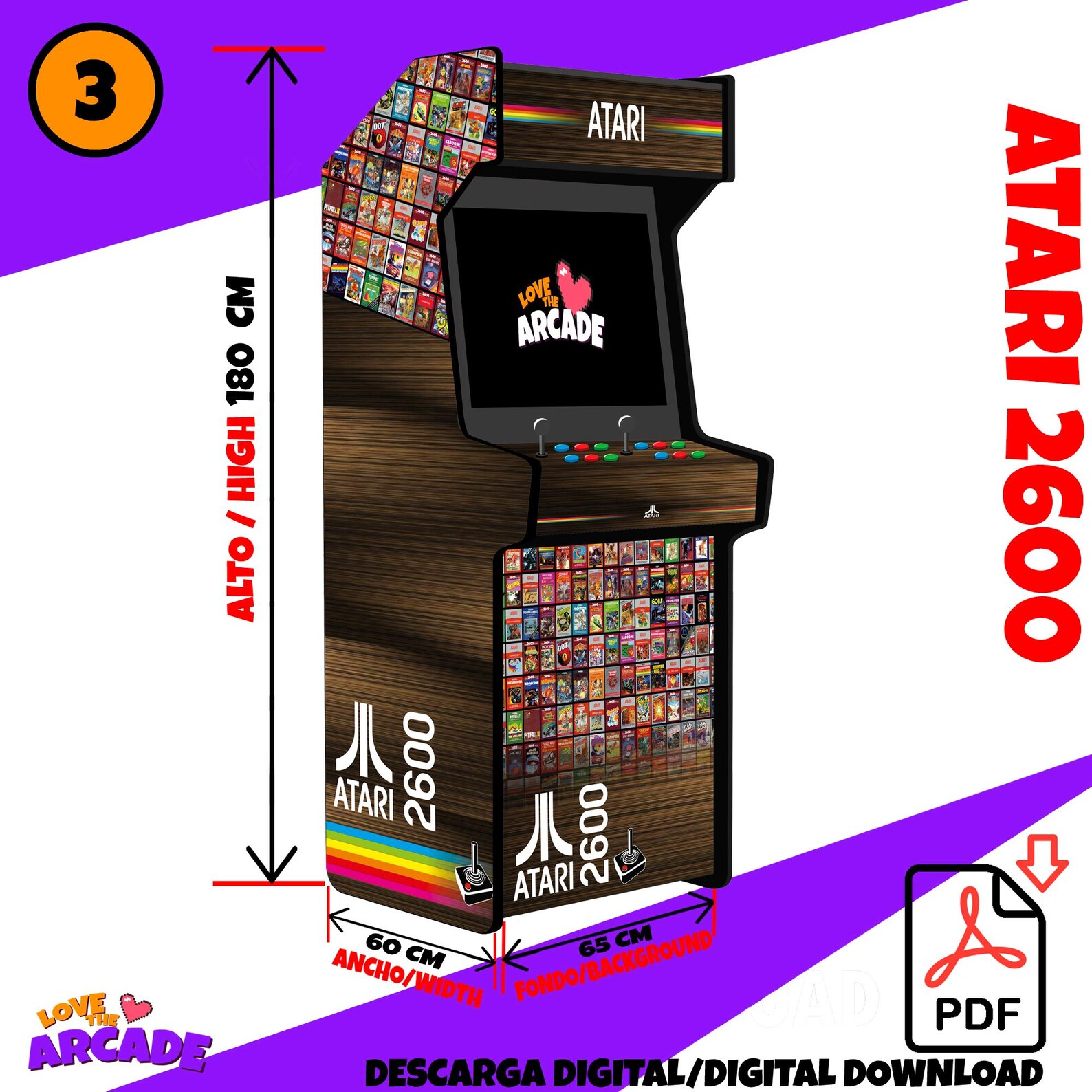ATARI Arcade Cabinet Machine Artwork Graphics Vinyl Stickers Decals - Etsy