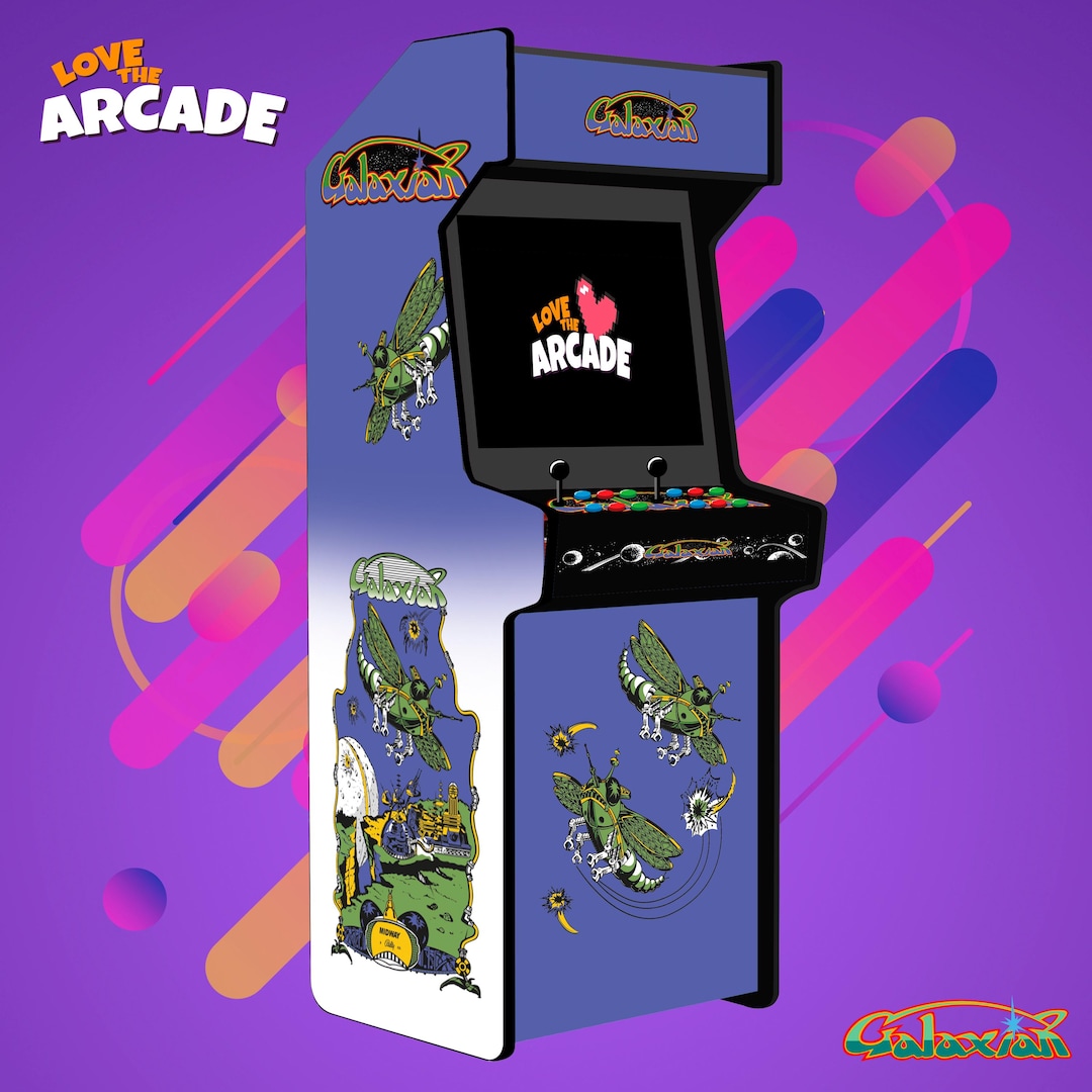 GALAXIAN Arcade Cabinet Machine Artwork Graphics Vinyl Stickers Decals ...