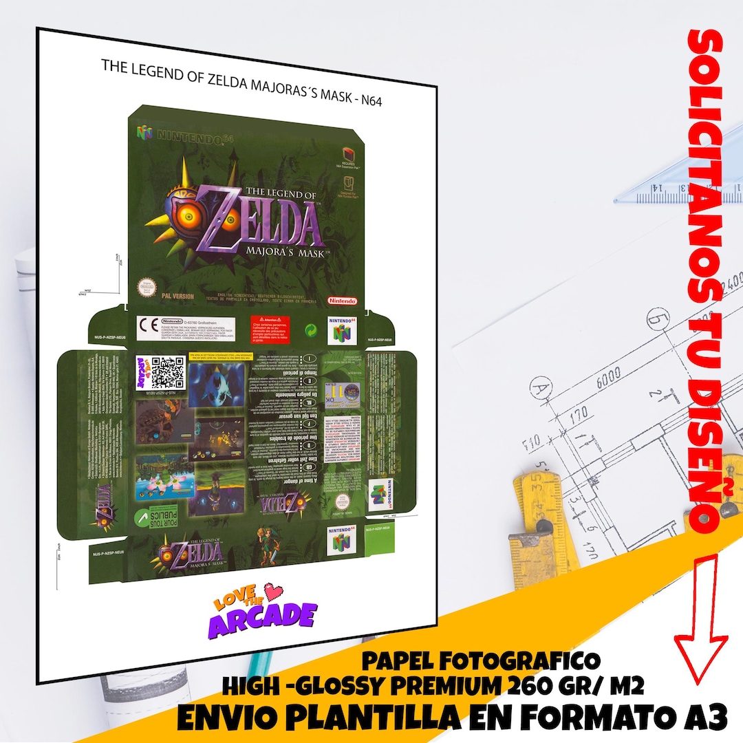 SHEET With A3 Template for Replacement Boxes for NES SNES N64 Video ...