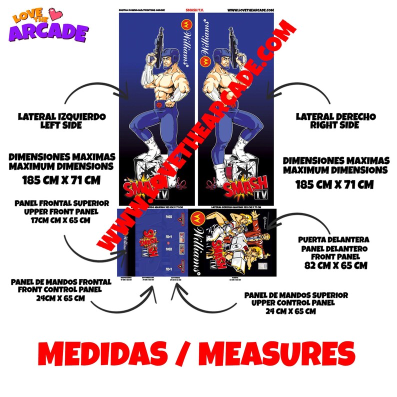 SMASH T.V. Arcade Cabinet Machine Artwork Graphics Vinyl Stickers ...